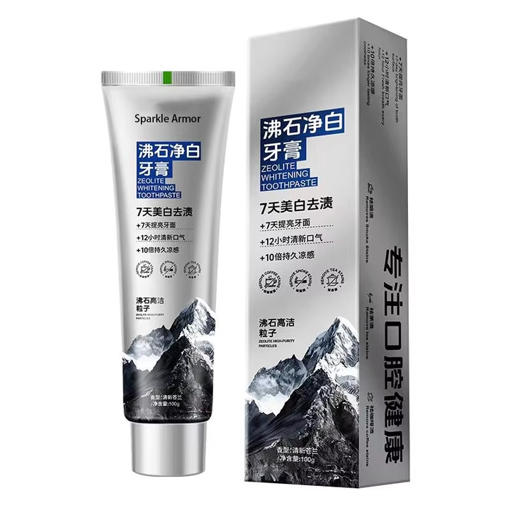 Genuine Zeolite Toothpaste Sparkle Armor Herbal Long-lasting Fragrance ...