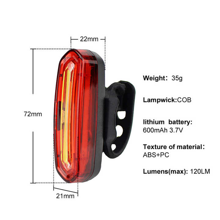 Bicycle Taillight MTB Red Light Bike Rear Light Cycling Warming Safety ...