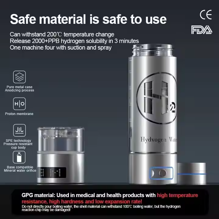 Portable Outdoor Rechargeable Battery Powered Countertop Hydrogen Water ...