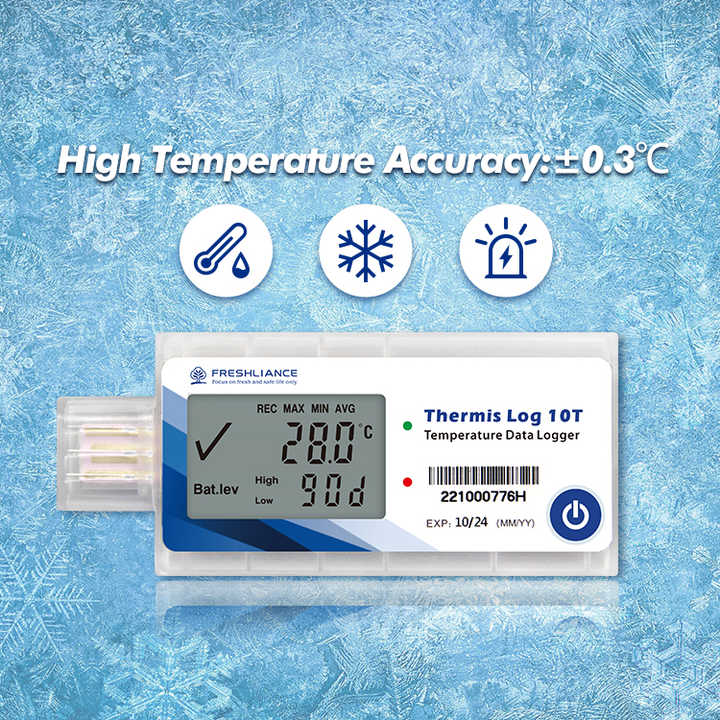 Freshliance Temperature Data Logger - High Accuracy & LCD