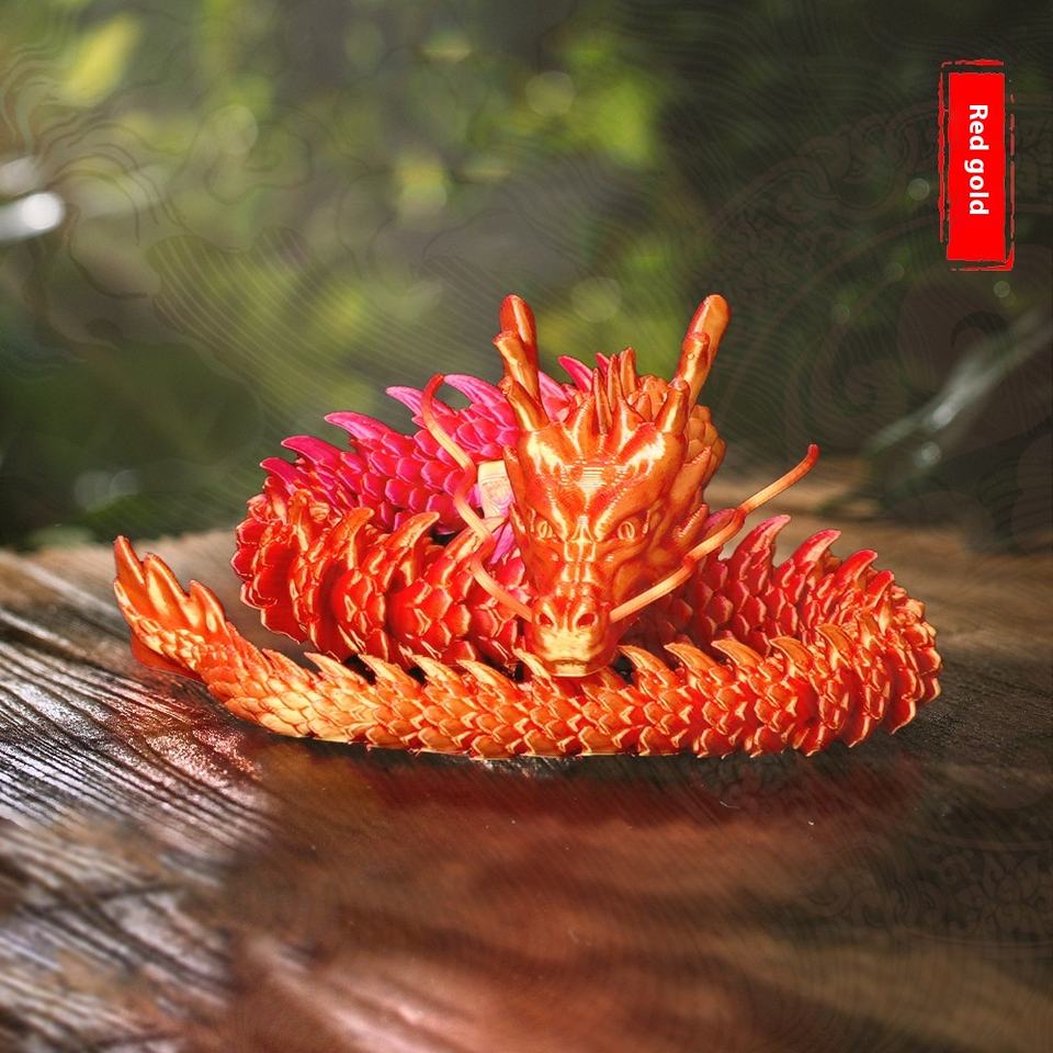 3D Printed Vertical Modern Dragon Design PLA Handicraft Movable ...