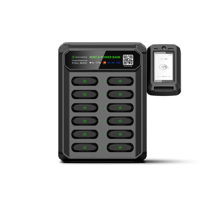Commercial 12 Slots Sharing Power Bank Rental Station