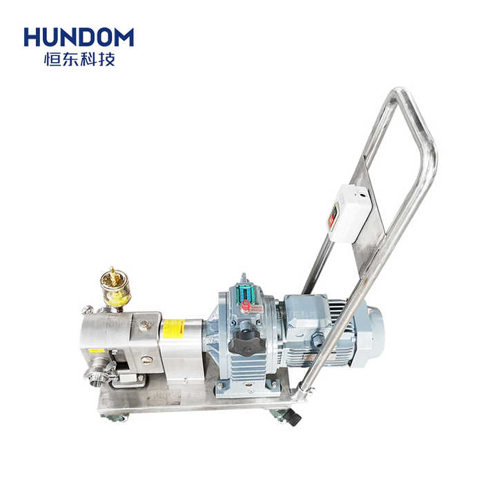 HUNDOM High Viscosity Honey Syrup Transfer Pump Movable Three Lobe Cam ...