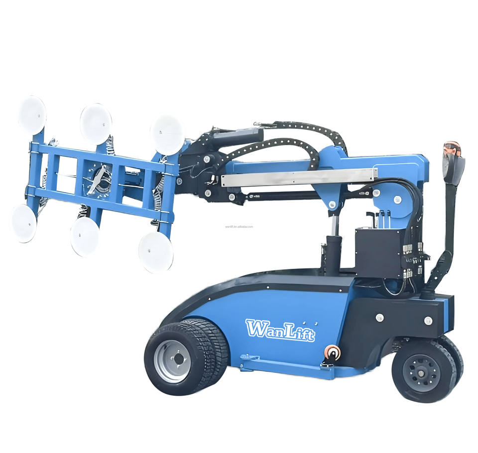 All Terrain Electric Glass Lifter Trolley with Big Wheels Vacuum Sucker ...