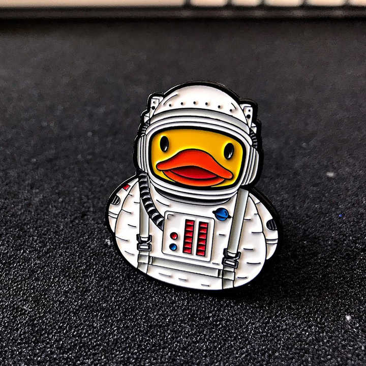 DIY Custom Duck Pins Badge Rubber Clutch Personalized Hard Lapel Badges ...