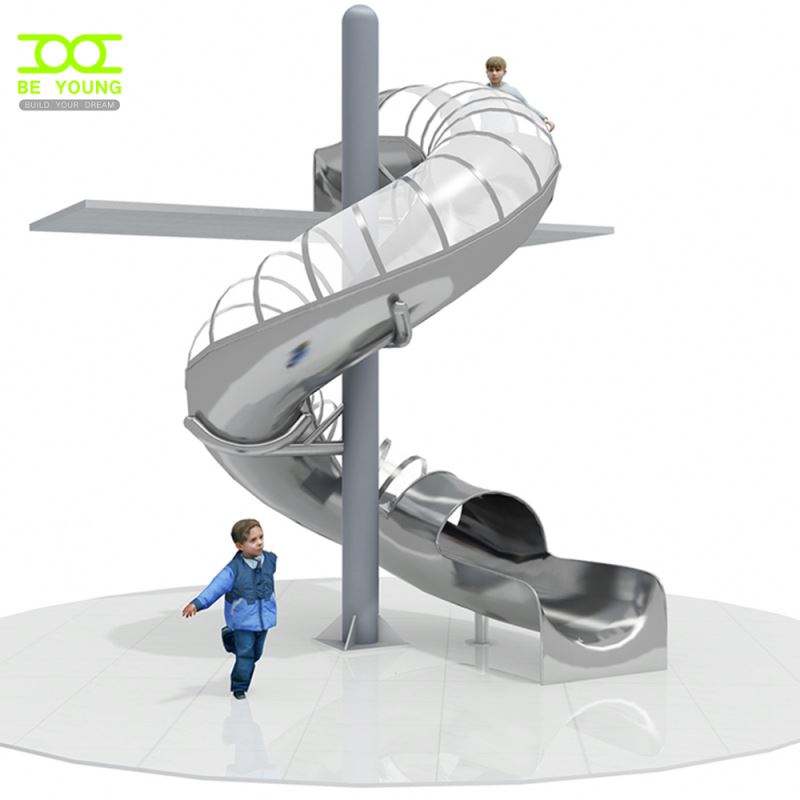 Curved Pool Slide Play Park - Outdoor Pirate Adventure