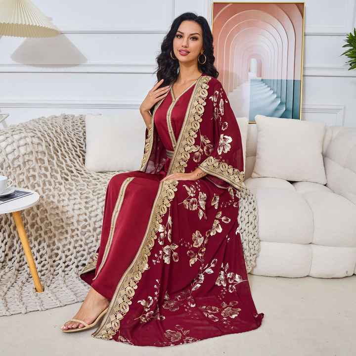 Elegant Middle Eastern Arab Kaftan for Women Traditional Moroccan Dubai ...