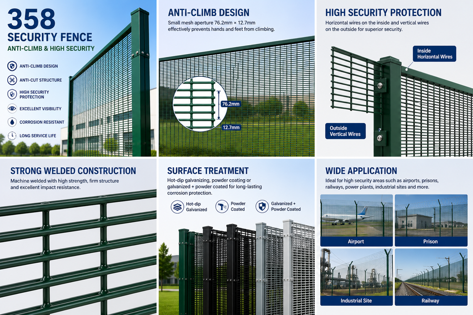 Custom Premium Welded Mesh 358 Security Fence with Rigid Structure for ...