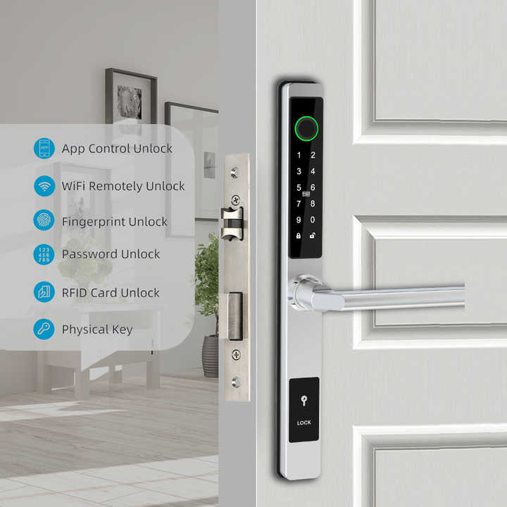Waterproof Keyless Door Handle Lock TTLock Biometric Fingerprint ...