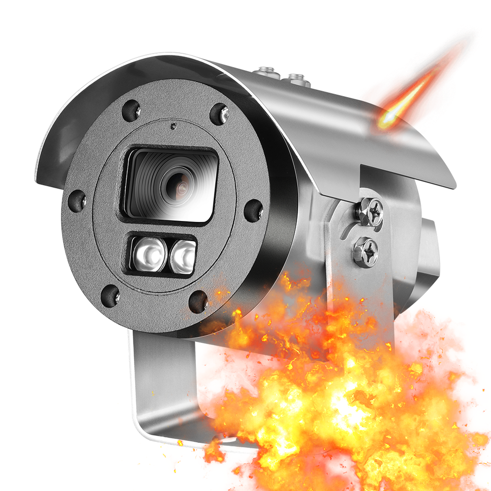GA-EX3FI-M8G Heavy-Duty Stainless Steel Explosion-Proof CCTV Camera