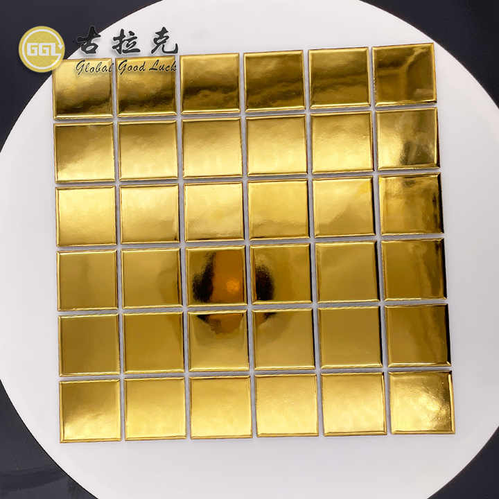 Luxury Glitter Golden Mosaic Tiles for Bathroom & Kitchen