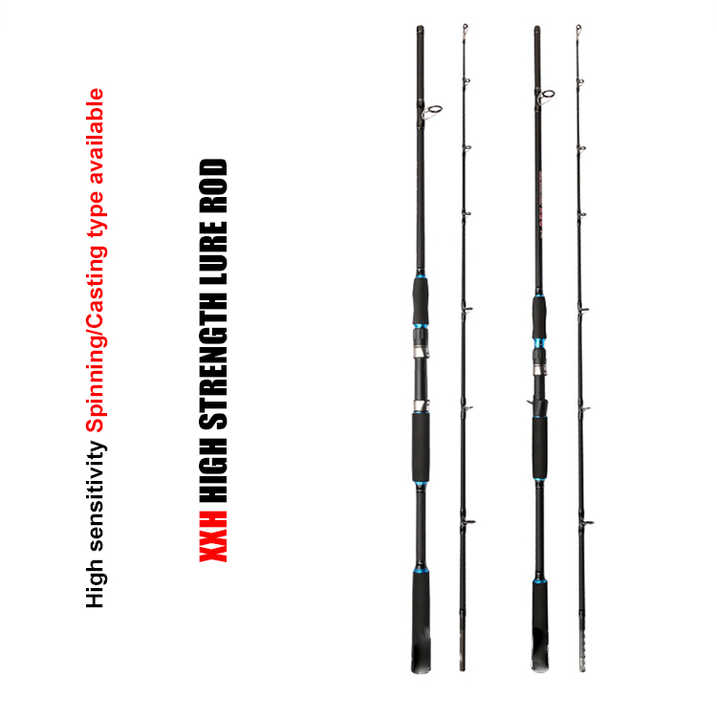 1.8m-3m Heavy Duty 2 Pieces XXH Action Sea Boat Surf Rod Trolling Lure ...