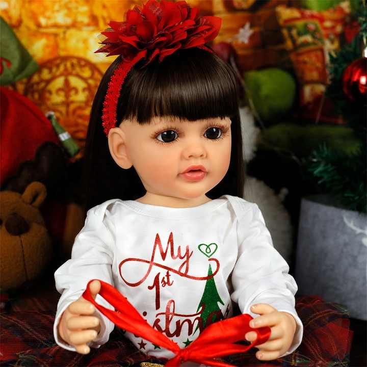 Lifereborn Christmas Gifts 55CM Baby Reborn Dolls Silicone Vinyl Soft ...