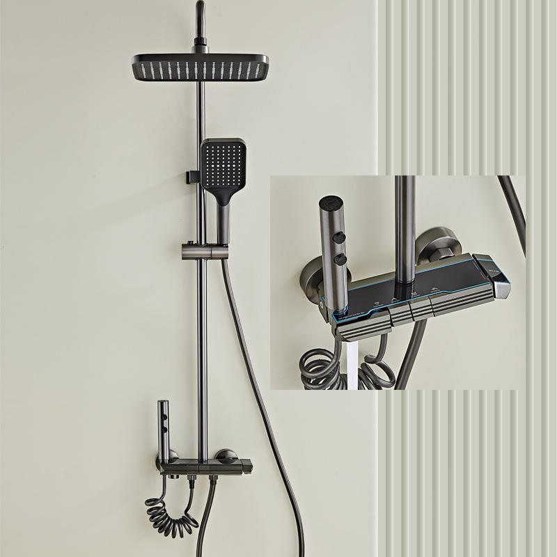 Pressurized Modern Design Space Aluminum Bathroom Shower Set Cold-And ...