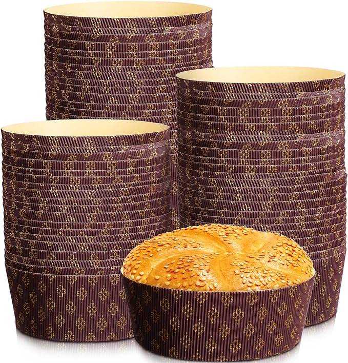 Panettone Thickened Oven-safe Paper Tray for Bread and Cake, Corrugated ...