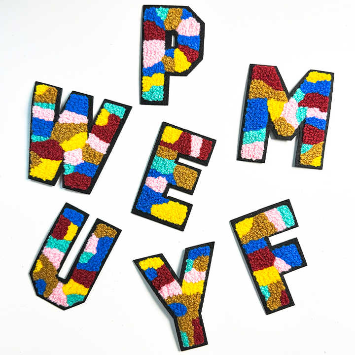 2025 Preppy Chenille Patches Self Adhesive Embroidered for DIY Clothing ...