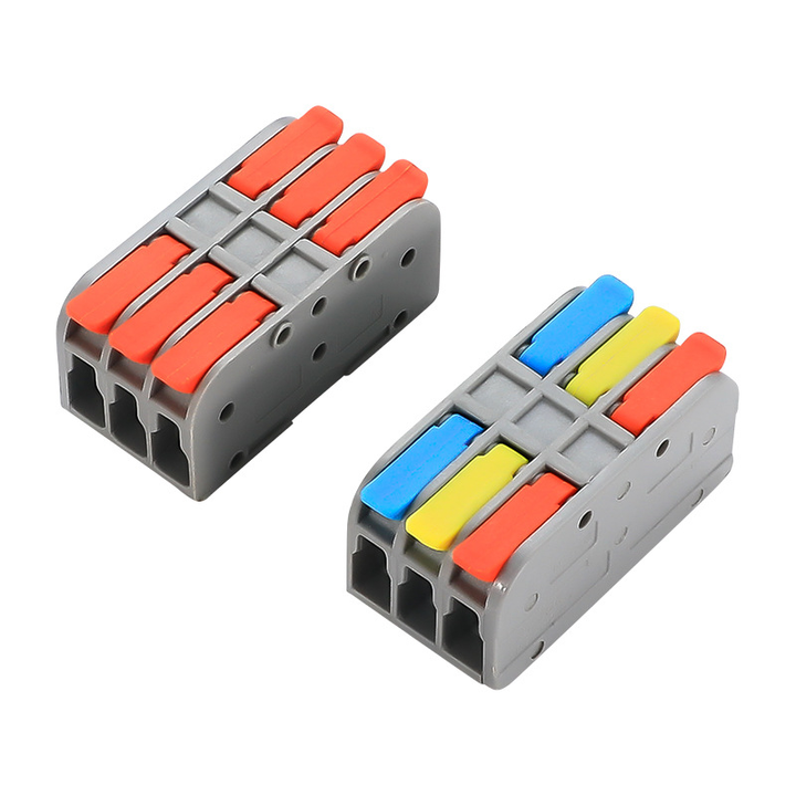Universal compact wire wiring quick connect conductor terminal block ...