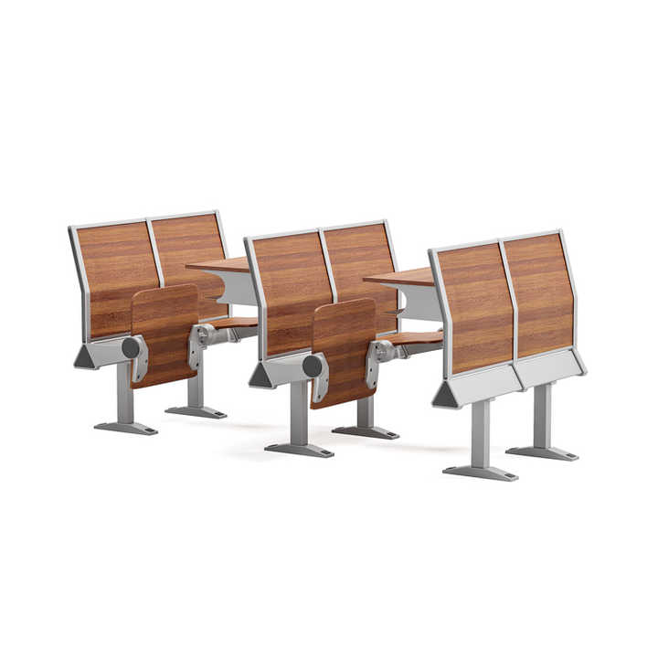 New Foldable Plywood University Lecture Hall Desks and Chairs College ...