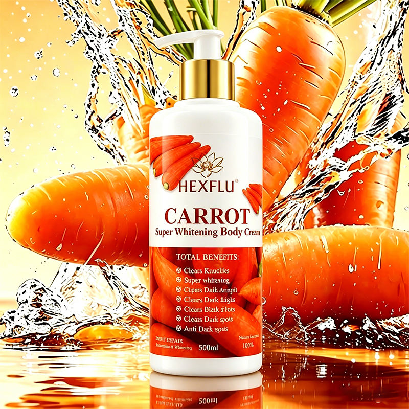 Natural Carrot Body Cream 500ml - Whitening Brightening Moisturizing ...