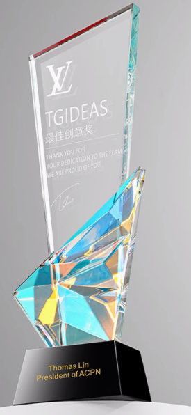 2024 Wholesale K9 Gold Butterfly Crystal Awards Plaque Trophy