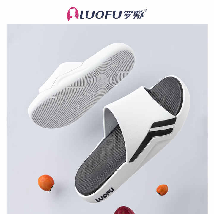 Luofu Men's Sports Slippers - Non-Slip, Waterproof, and Stylish