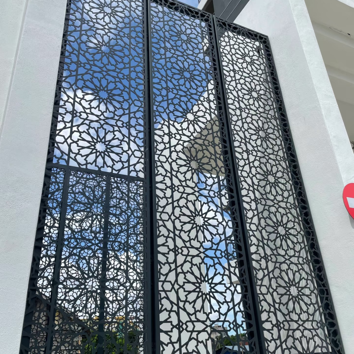 Laser Cut Aluminium Steel Curtain Wall Cladding Balcony Exterior Screen ...