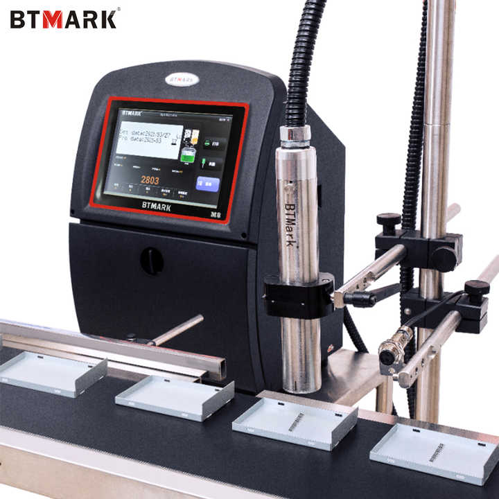 BTMARK Industrial Conveyor Expiry Date Batch Code Printer Printing Automatic Continuous Clean ...