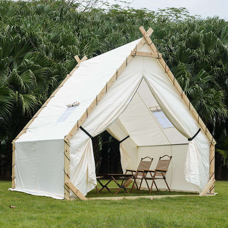 4x4 Tent Triangle Wooden House Style Tent Waterproof Sun-Proof Outdoor ...