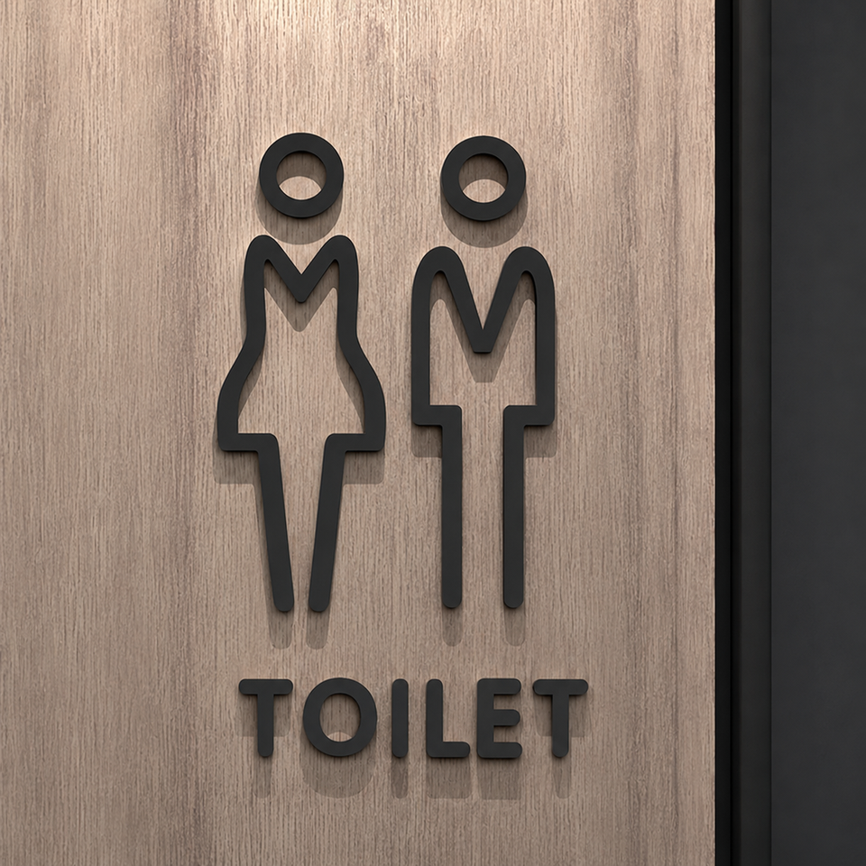 Toilet Signs Shopping Mall Office Buildings Door Plates Reminder ...
