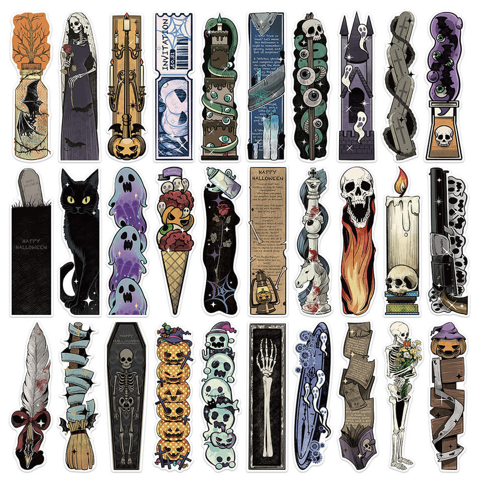 30PCS Gothic style spooky ghost horror halloween bookmark| Alibaba.com