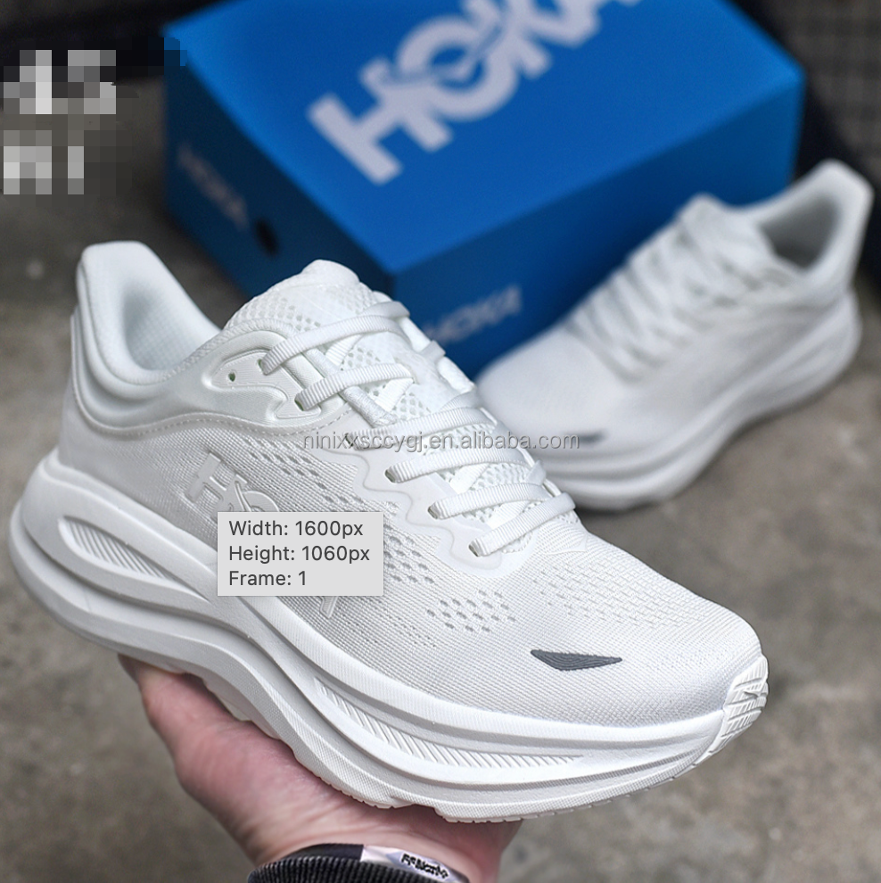 Hoka Bondi White - Lightweight Cushioning Running Shoes