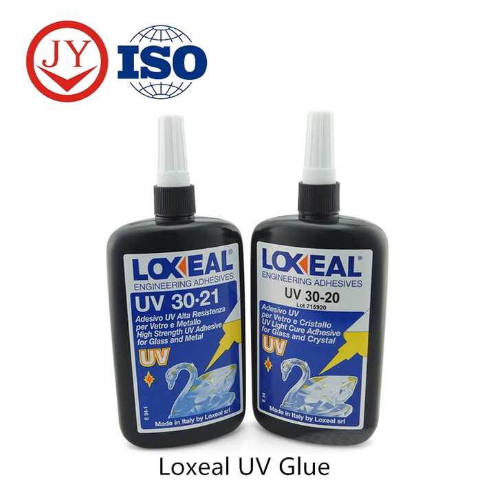 Loxeal-pegamento UV para vidrio, superficie de vidrio de metal a borde, pegamento UV de buena ...