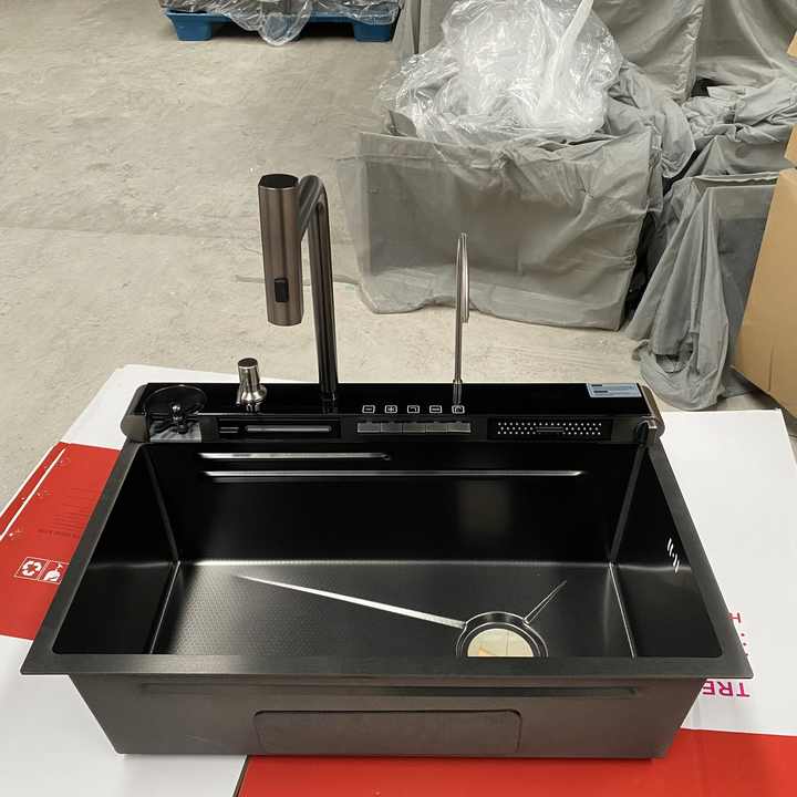 Multi Functional Modern Intelligent Waterfall Stainless Steel 304 Sink ...