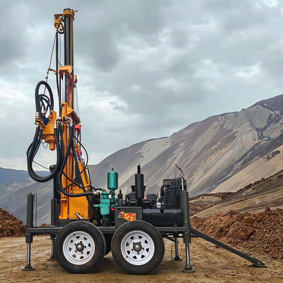 230m Underground Borehole Wheeled Hydraulic Diesel Water Well Drilling ...