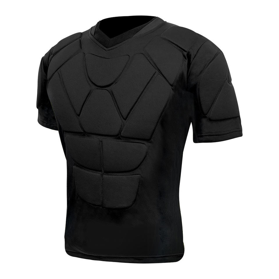 Mens Padded Paintball Shirts 37-Pads Chest Protective Compression Shirt ...