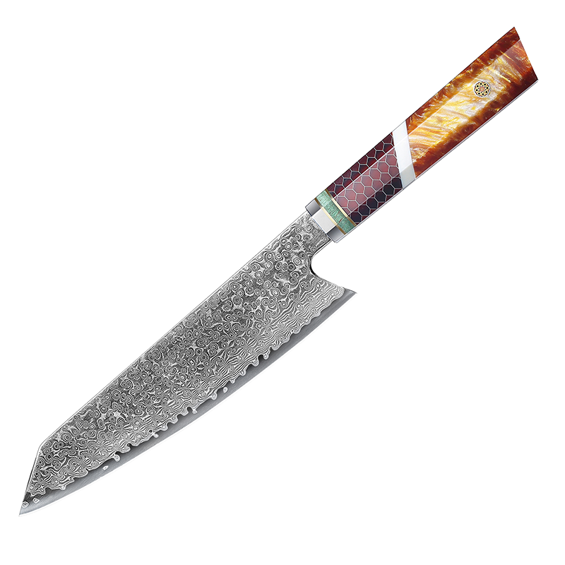 8 Inch Kiritsuke Knife JDH Japanese Damascus Kitchen Knife 67 Layers ...