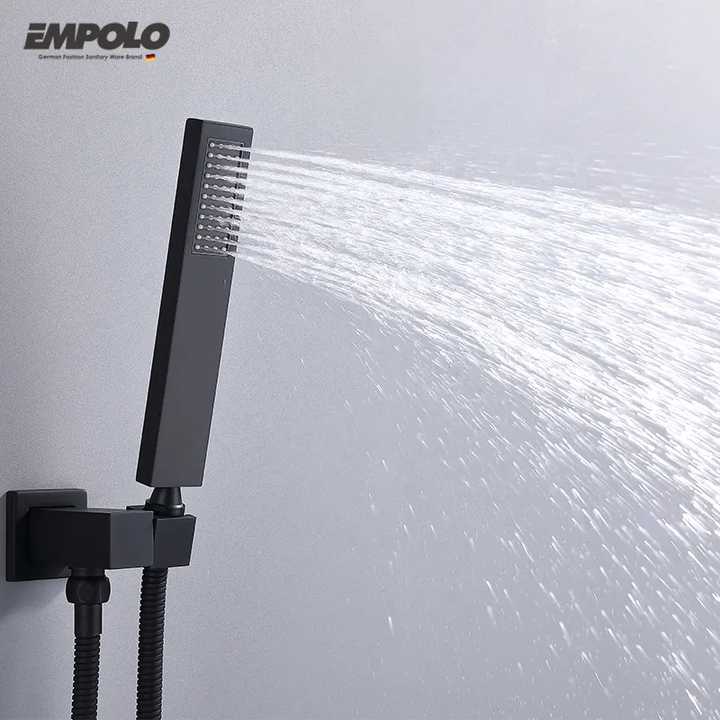 Empolo Black Bathroom Heads Shower System - Modern & Durable