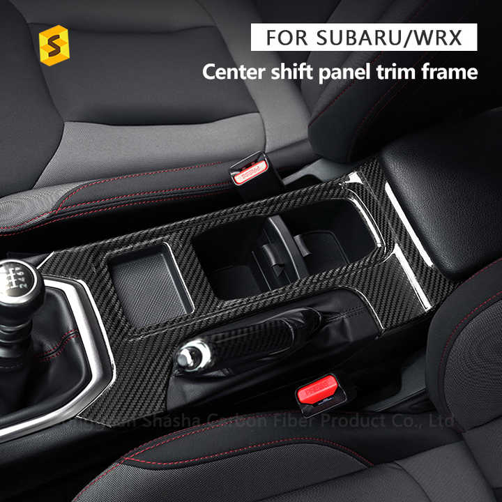 Shasha Carbon Control Gear Shift Panel Cover Trim Carbon Fiber Interior Accessories for Subaru ...