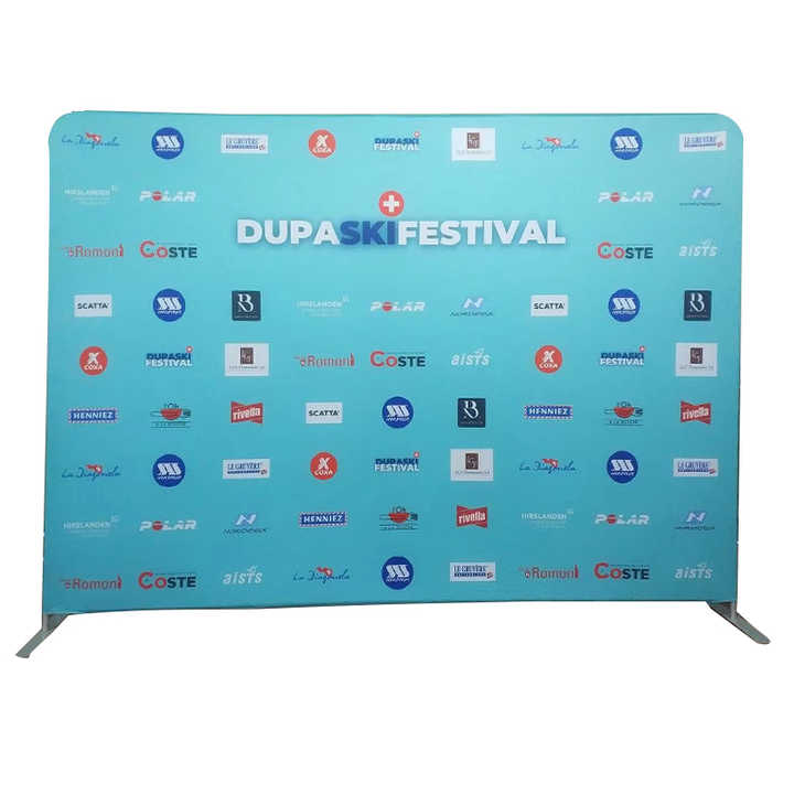 8x8 ft Collapsible Tension Fabric Backdrop for Party Wedding Events ...