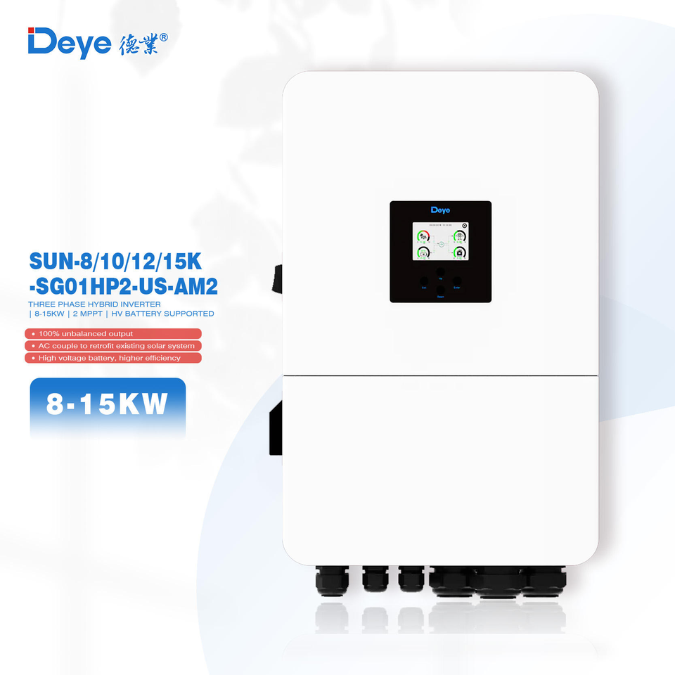 Deye Hybrid Solar on Grid Solar System Power 97.6% Efficiency Home Use ...