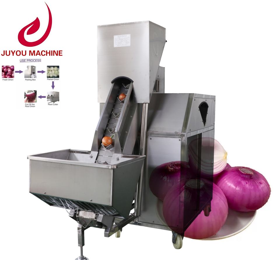 Commercial Automatic Onion Peeler & Root Cutter Machine Industrial Dry ...