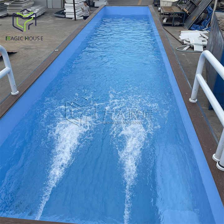 40ft Swim Jet Container Pool Fiberglass Swimming Pool with Top-Notch ...