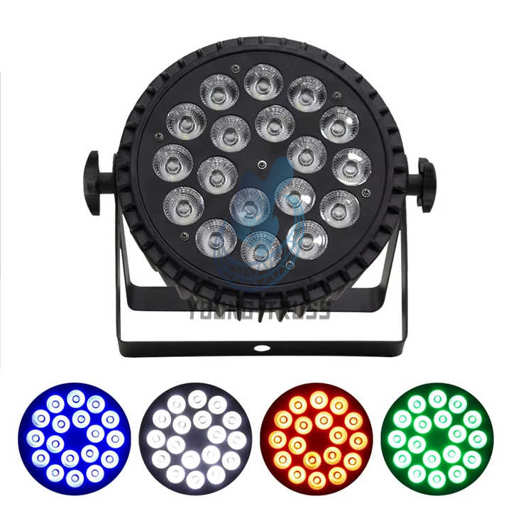 18x10W RGBWA 4in1 DMX Mini Flat Slim LED Par Light Wireless LED Par ...