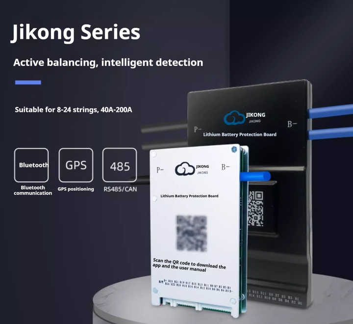 JK-BD6A17S8P JKBMS SMART ACTIVE BALANCE BMS Lifepo4 17S 80A Built-in BT ...