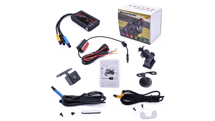Motorcycle Dash Cam - 1080P Dual Lens DVR Waterproof