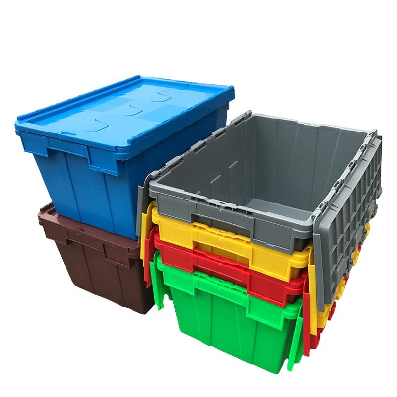 Contenedores de Plástico Apilables y Encajables, Caja Sólida, Cajas de ...