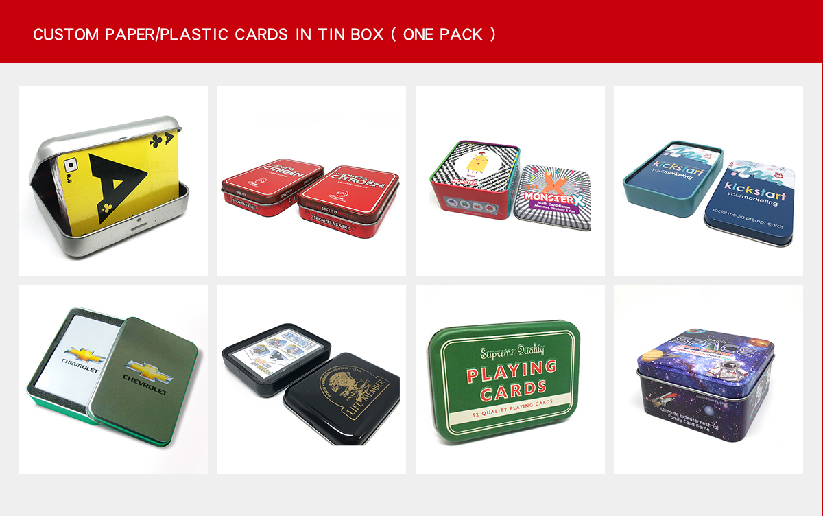 Custom Metal Tin Playing Card Box - Perfect for Promotion