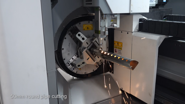 JQ Laser Square Pipe Cut - Three Chuck Fiber Laser Machine