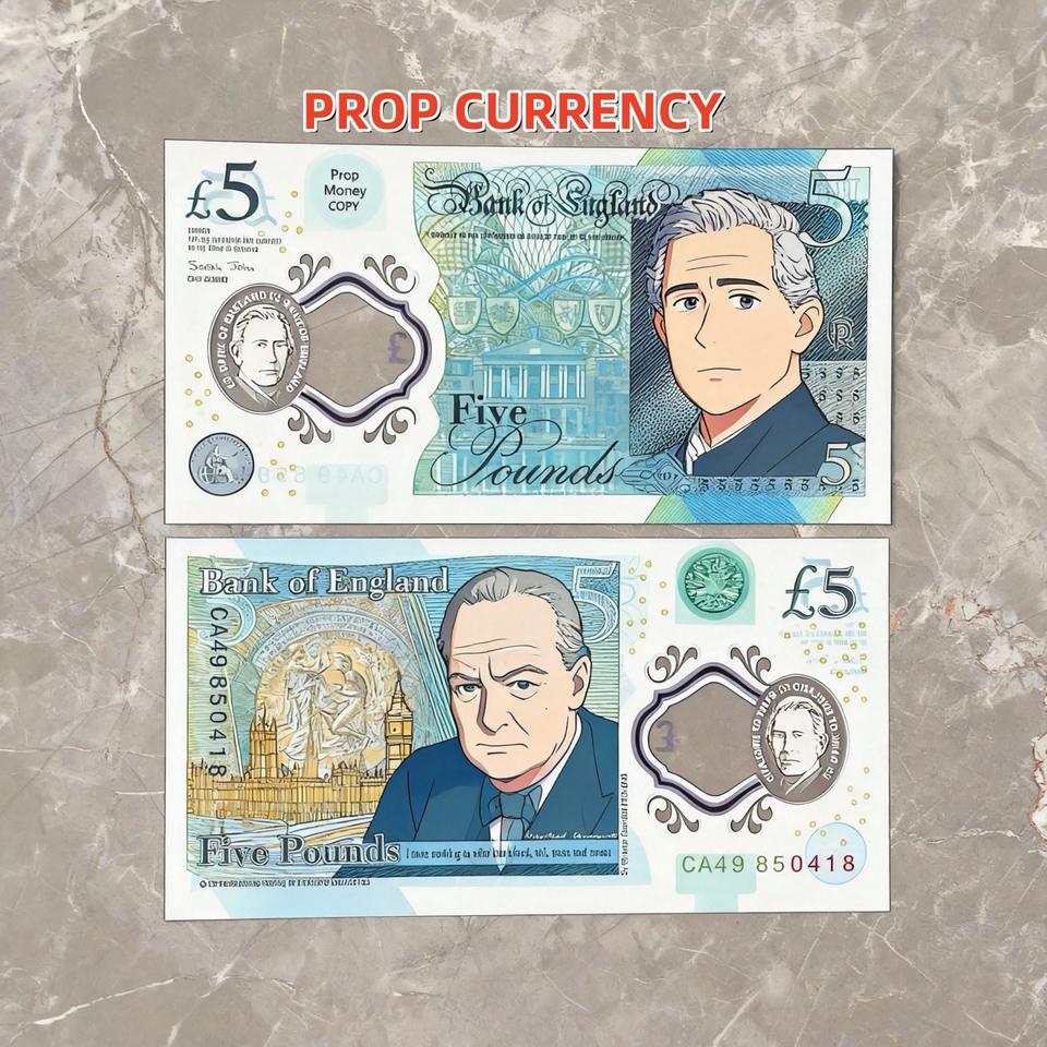 ULTRATHIN Polymer Prop Money UK Realistic Movie Plastic Prop Notes GBP ...