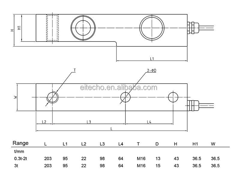 Shear Beam Load Cell Weighing Sensor SBS Module for Reactor Batching ...